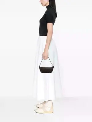 Fendi 2000-2010 Zucchino Canvas Half Moon Pochette
