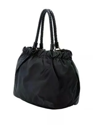 Prada Tessuto Bow Satchel - Black