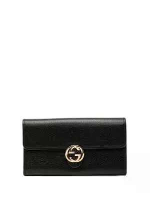 Gucci 2000-2015 Dollar Calfskin Interlocking G Continental Wallet Long Wallets