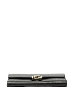 Gucci 2000-2015 Dollar Calfskin Interlocking G Continental Wallet Long Wallets