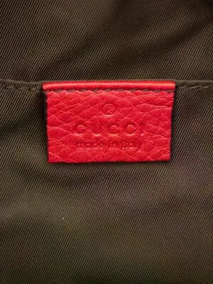 Gucci Leather Soho Cosmetic Pouch - Red
