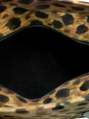 Dior 1999 Medium Leopard Print Lady Satchel - Brown
