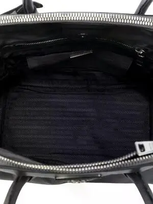 Prada Small Glace Calf Twin Pocket Satchel - Grey