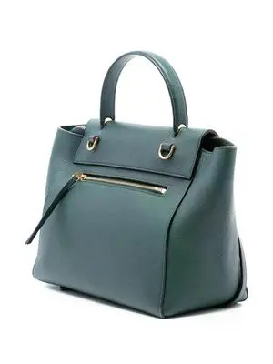 Celine 2017 Micro Grained Calfskin Belt Bag Satchel - Green
