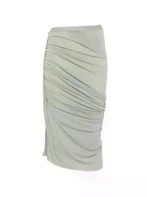 Rick Owens Edfu Gathered Midi Skirt