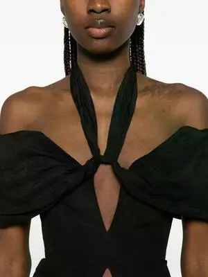 Magda Butrym Tie Detail Cold-shoulder Top