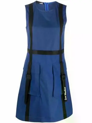 Moschino Pocket-detail Mini Dress - Blue