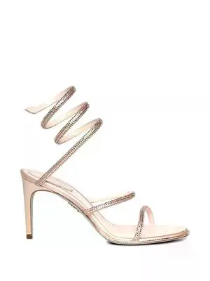 Rene Caovilla Cleo Embellished Wrap Sandals - Pink
