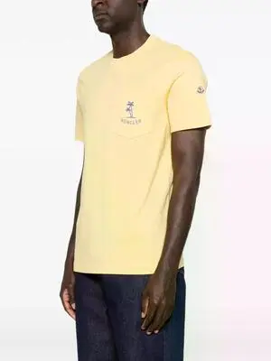 Moncler Palm Tree Pocket T-shirt - Yellow