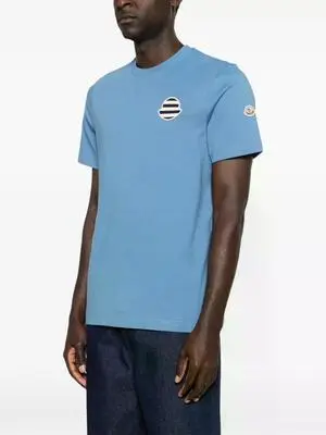 Moncler Striped-logo Cotton T-shirt