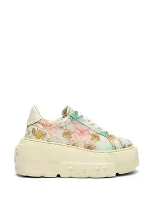Casadei Floral Detail Platform Sneakers