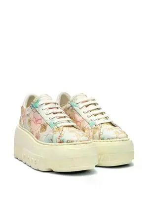 Casadei Floral Detail Platform Sneakers