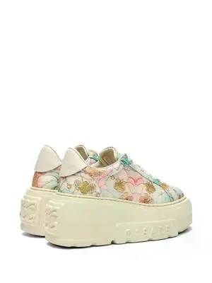 Casadei Floral Detail Platform Sneakers