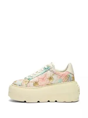Casadei Floral Detail Platform Sneakers