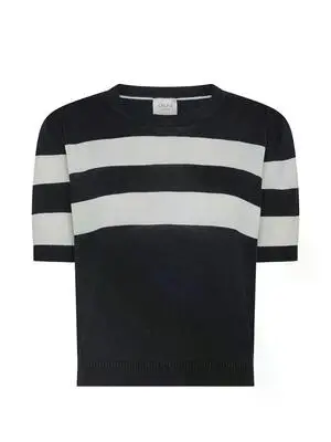 CRUNA Striped Round Neck T-shirt