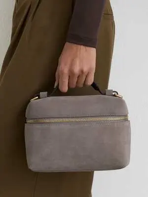 REISS Ines Suede Vanity Crossbody Bag