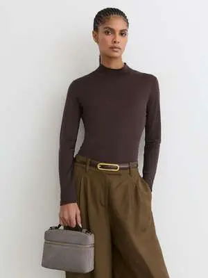 REISS Ines Suede Vanity Crossbody Bag