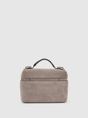 REISS Ines Suede Vanity Crossbody Bag