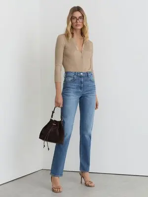 REISS Slim Straight-leg Jeans - Mid Blue