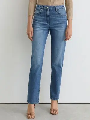 REISS Slim Straight-leg Jeans - Mid Blue