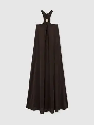 ATELIER Jersey Maxi Dress With Hardware Detail