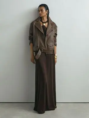 ATELIER Jersey Maxi Dress With Hardware Detail