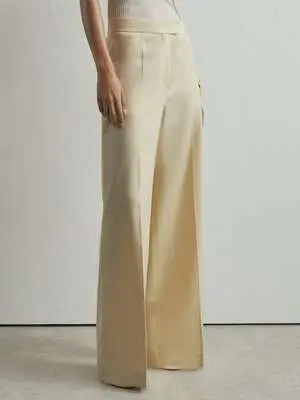 ATELIER Anya Silk-wool Wide-leg Suit Trousers