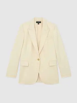 ATELIER Silk-wool Single-breasted Blazer