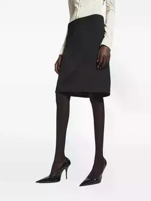Balenciaga A-line Midi Skirt - Black