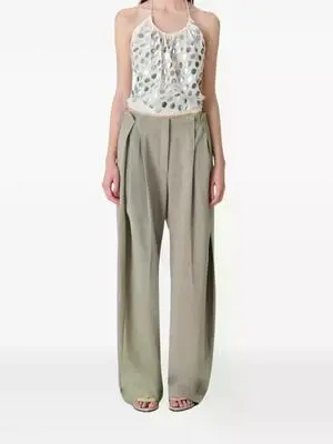 IRO PARIS Sonja Pleated Trousers - Green