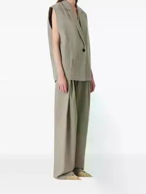 IRO PARIS Sleeveless Notched Lapels Jacket - Green