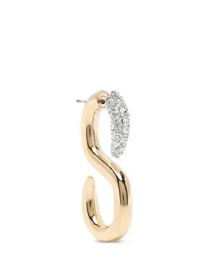 SWAROVSKI S-Shape Crystal Earrings Gold