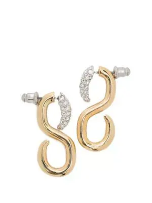 SWAROVSKI S-shape Crystal Earrings - Gold
