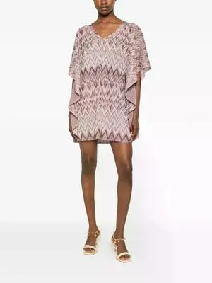 IU RITA MENNOIA V-neck Zigzag Dress