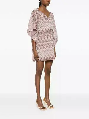 IU RITA MENNOIA V-neck Zigzag Dress