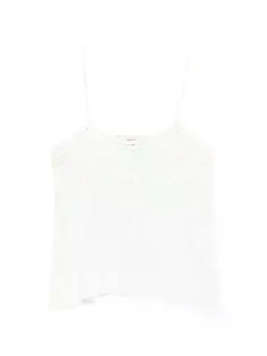 JUCCA Crochet Sleeveless Top - White