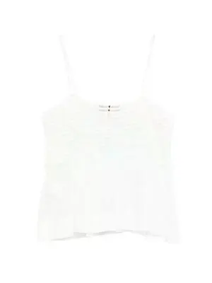 JUCCA Crochet Sleeveless Top - White