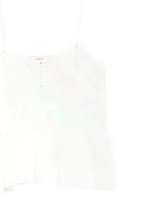 JUCCA Crochet Sleeveless Top - White