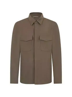 Canali Chest-pocket Shirt Jacket - Brown