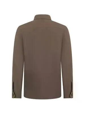 Canali Chest-pocket Shirt Jacket - Brown