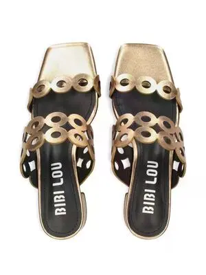BIBI LOU Cutout Strap Sandals - Gold