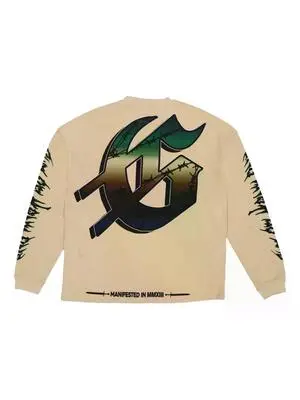 GODSPEED Graphic Print Crewneck Sweatshirt - Neutrals