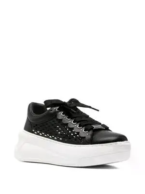 CULT Nirvana Cutout Leather Sneakers