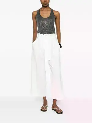 Pinko Belted Wide Leg Trousers