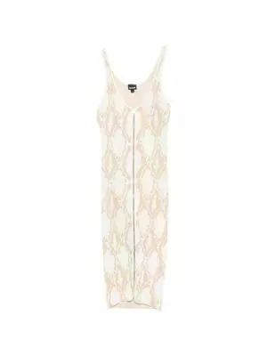 Just Cavalli Patterned Zip Midi Dress