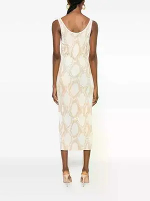 Just Cavalli Patterned Zip Midi Dress