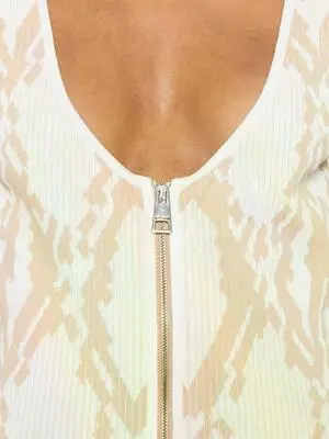 Just Cavalli Patterned Zip Midi Dress