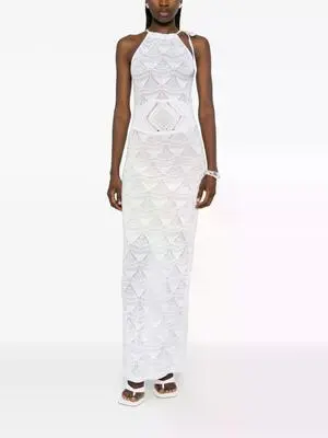 Just Cavalli Tie-neck Pattern Dress