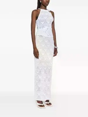 Just Cavalli Tie-neck Pattern Dress