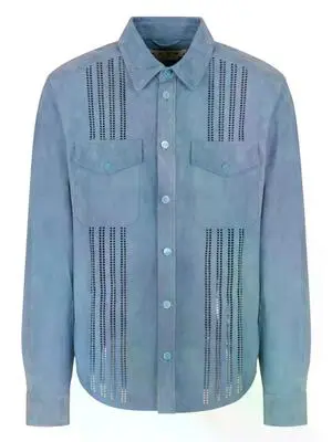 Marni Cut-out Flap-pocket Shirt - Blue